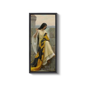 Edmund Leighton : Stitching the Standard 1911 Canvas Gallery Wrapped or ...