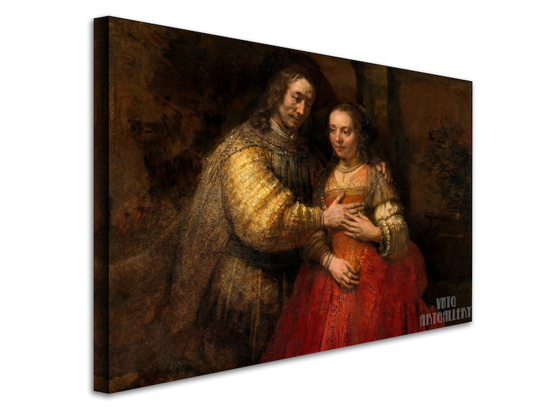 Rembrandt Van Rijn : the Jewish Bride 1665 Canvas Gallery - Etsy