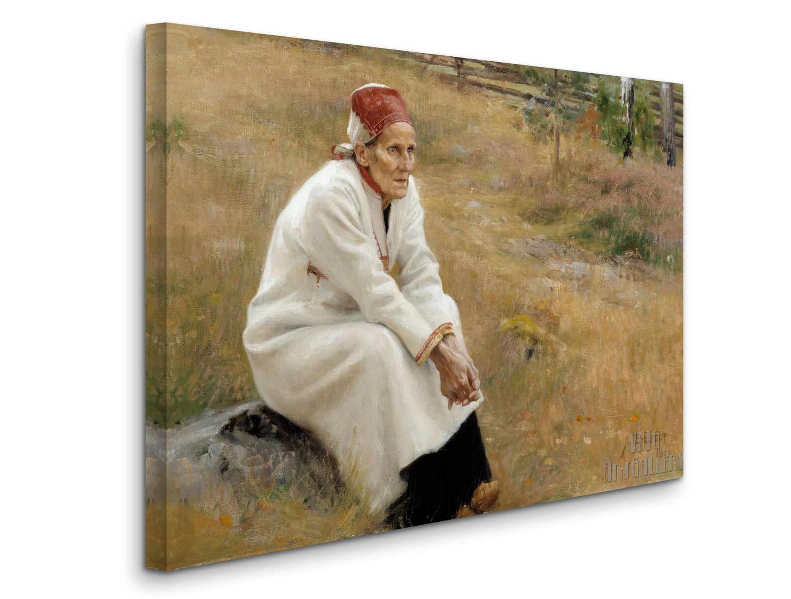 Albert Edelfelt : Larin Paraske (1893) Canvas Gallery Wrapped or Framed ...