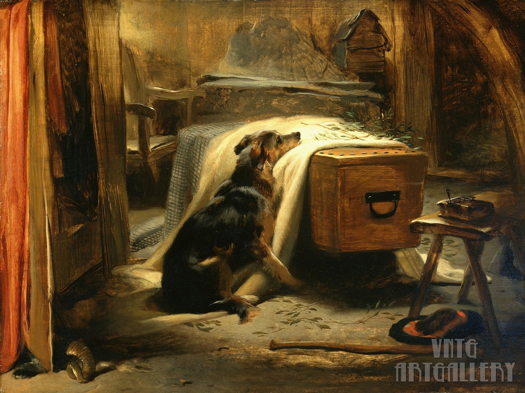 Edwin Landseer : the Old Shepherd's Chief Mourner (1837) Canvas Gallery ...