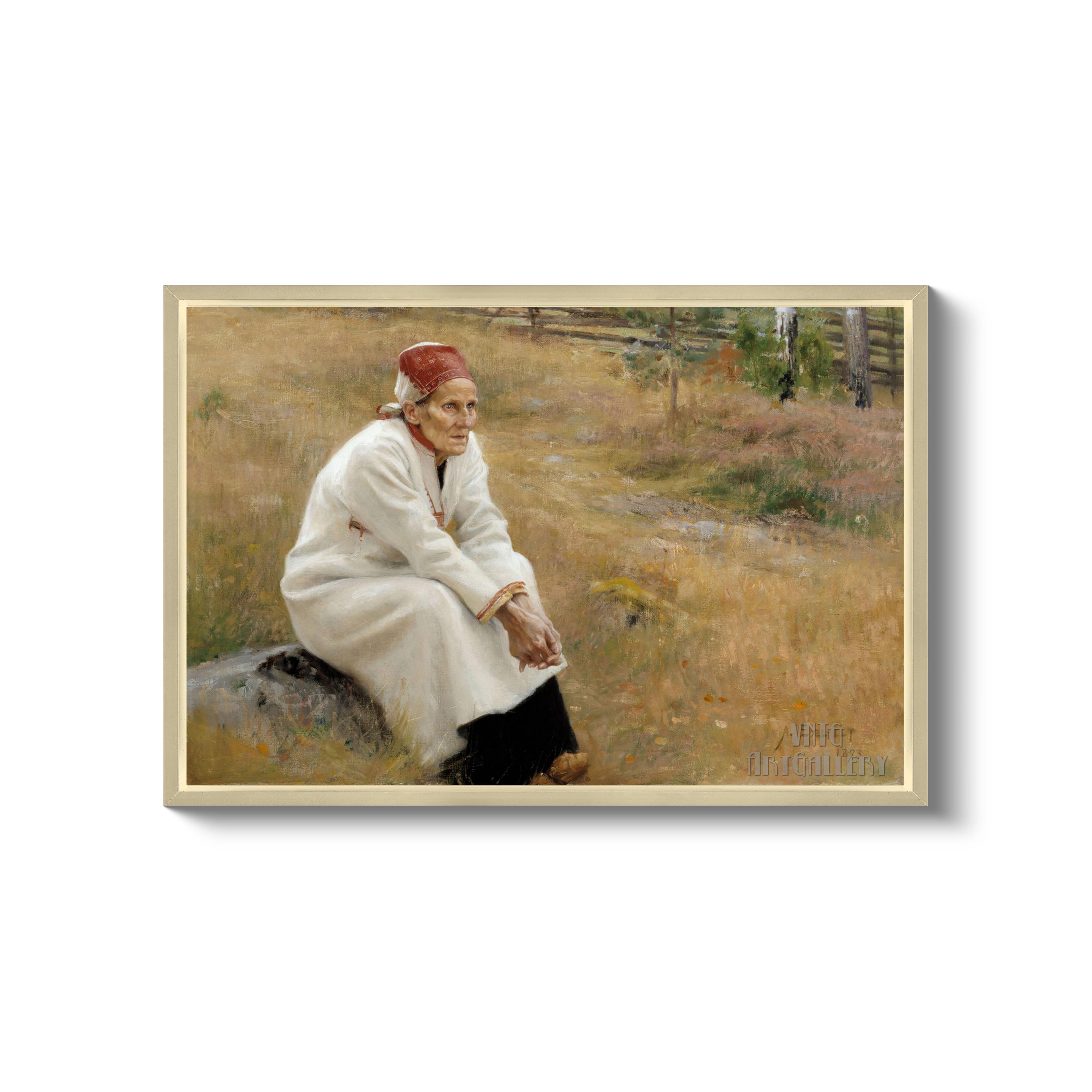Albert Edelfelt : Larin Paraske (1893) Canvas Gallery Wrapped or Framed ...