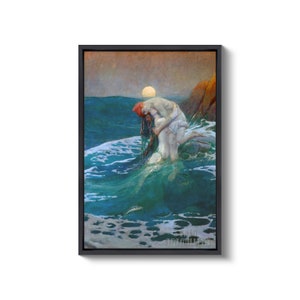 Howard Pyle : the Mermaid 1910 Canvas Gallery Wrapped Giclee Wall Art ...