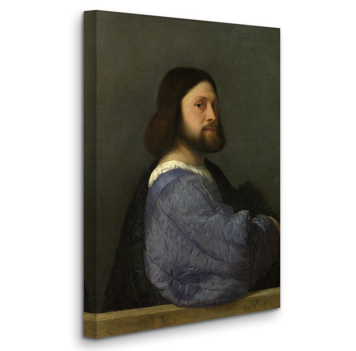 Titian : Portrait of a Man with a Quilted Sleeve 1510 Canvas | Etsy