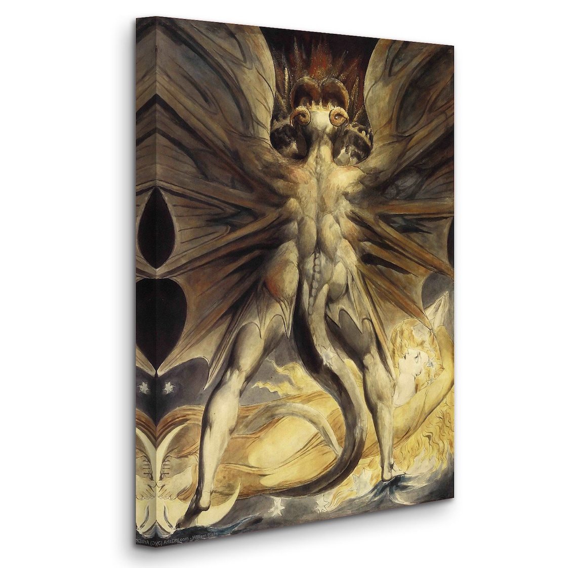 William Blake : The Red Dragon and the Woman Clothed in Sun | Etsy