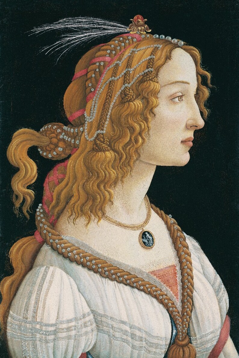 Sandro Botticelli : Idealized Portrait of a Lady 1480 Canvas | Etsy