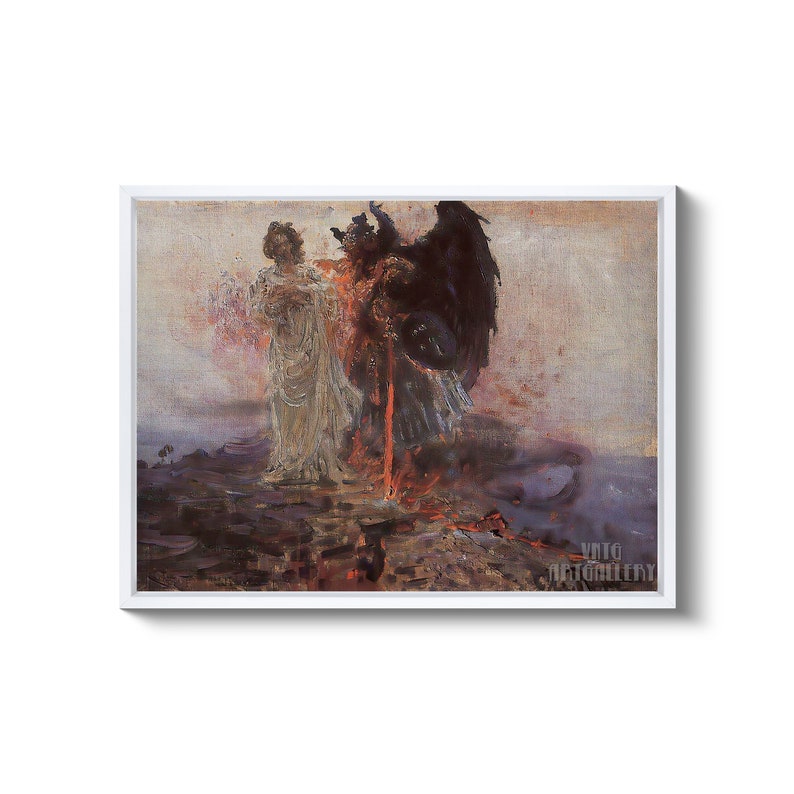 Ilya Repin : Follow Me Satan 1895 Canvas Gallery Wrapped or - Etsy