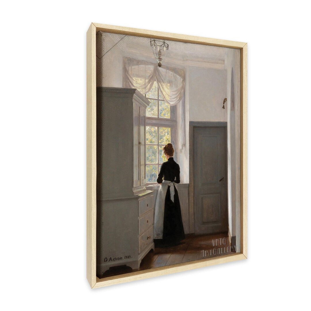 Georg Achen : the Dream Window in the Old Liselund Castle 1903 Canvas ...