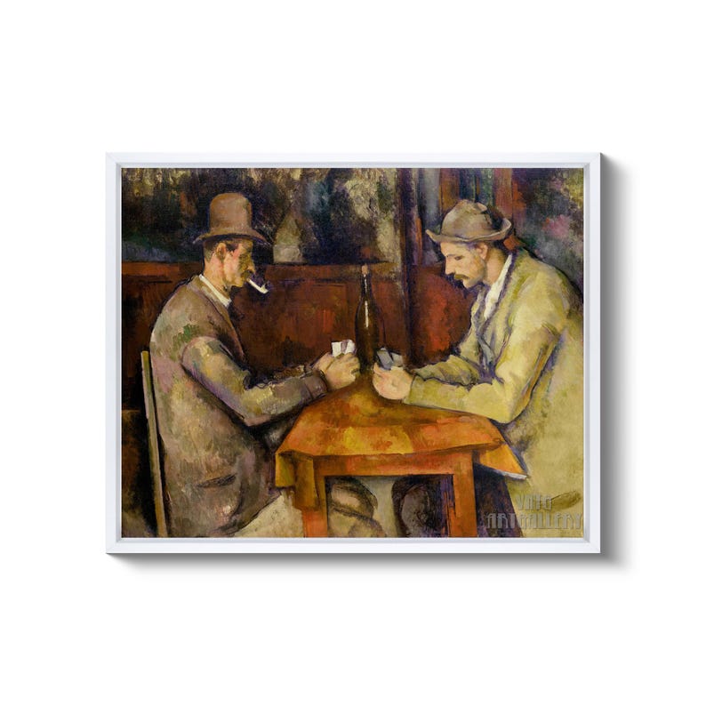 Paul Cézanne : the Card Players (les Joueurs De Cartes) (1890) Canvas ...