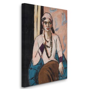 Max Beckmann : Quappi in Pink Jumper (1934) Canvas Gallery Wrapped ...