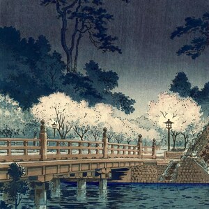 Tsuchiya Koitsu : Benkei Bridge 1933 Canvas Gallery Wrapped or Framed ...