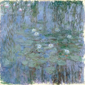Claude Monet : Blue Water Lilies 1916 Canvas Gallery Wrapped or Framed ...