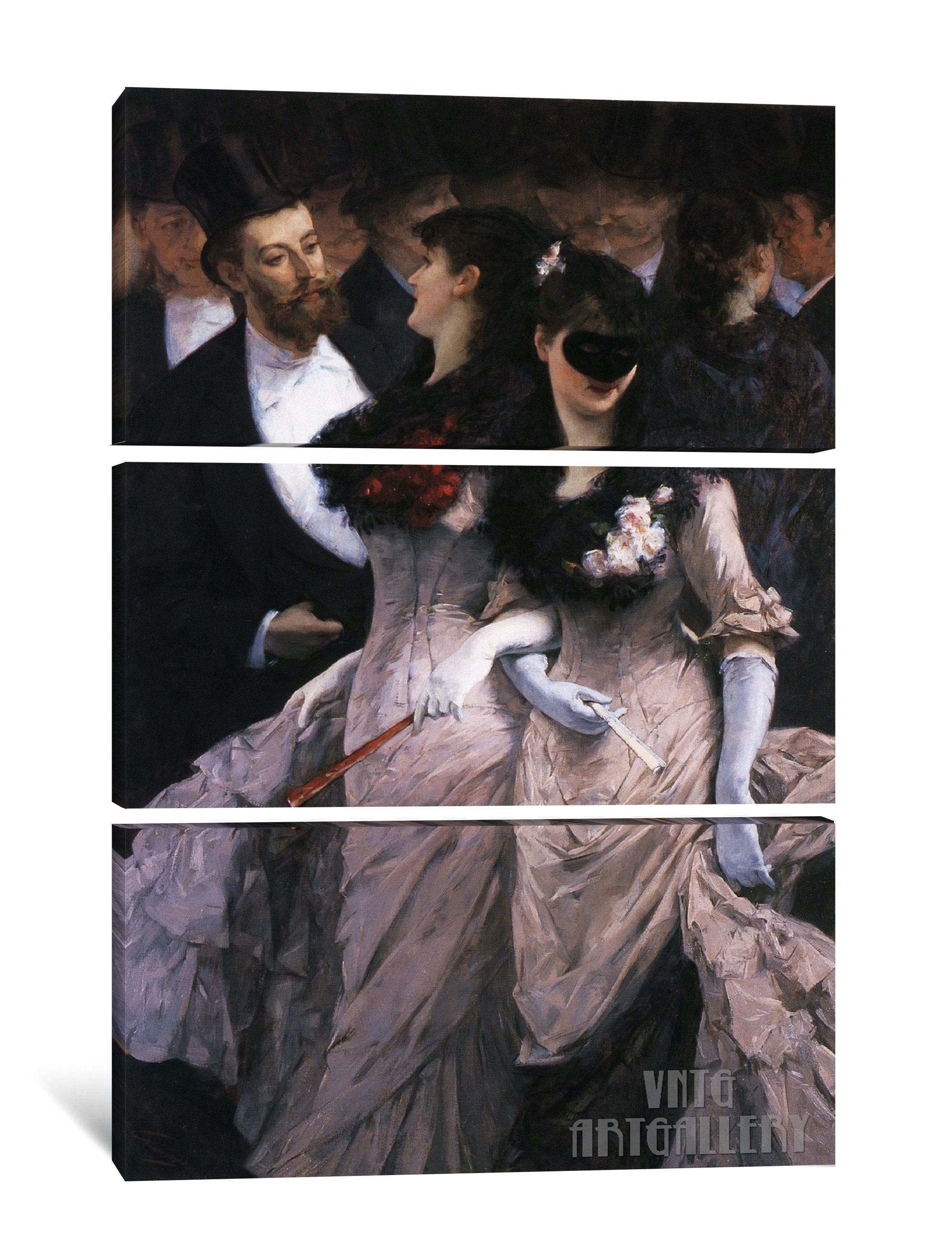 Charles Hermans : at the Masquerade 1880 Canvas Gallery - Etsy