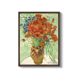 Vincent Van Gogh : Daisies and Poppies 1890 Canvas Gallery Wrapped or ...