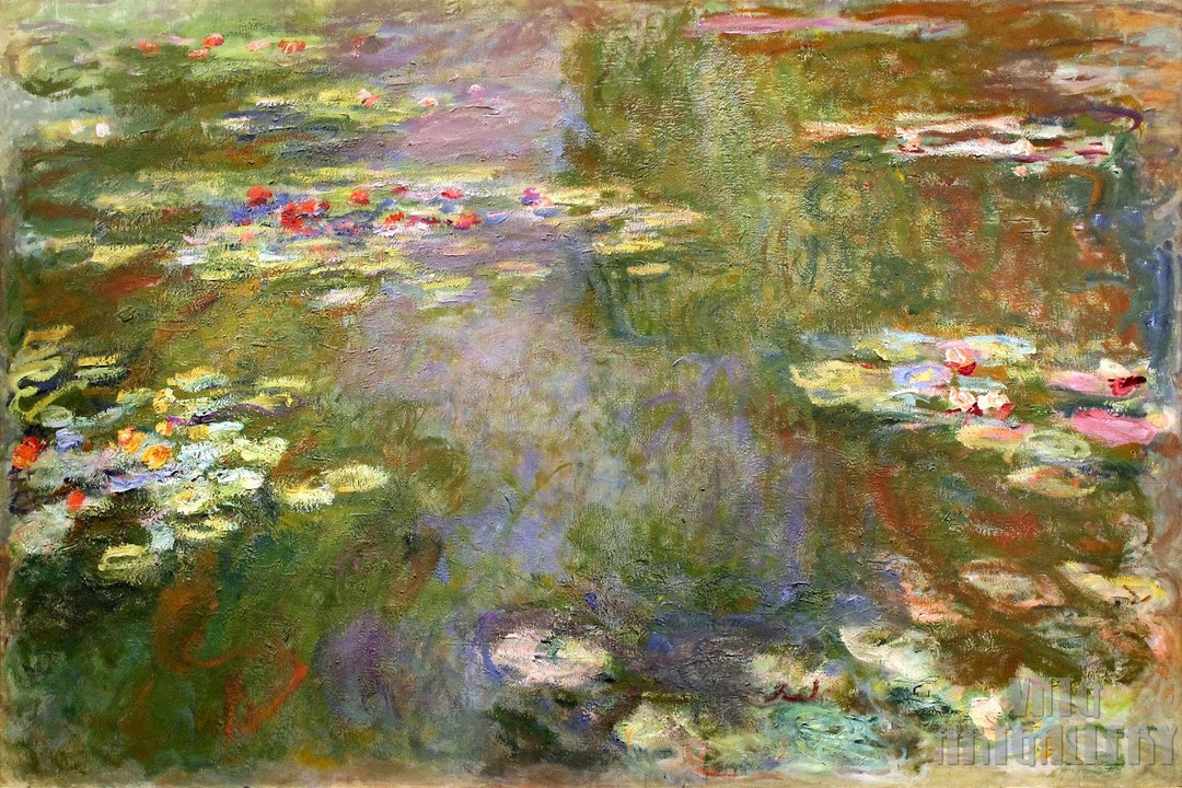 Claude Monet : Water Lily Pond 1917-22 Canvas Gallery Wrapped or Framed ...