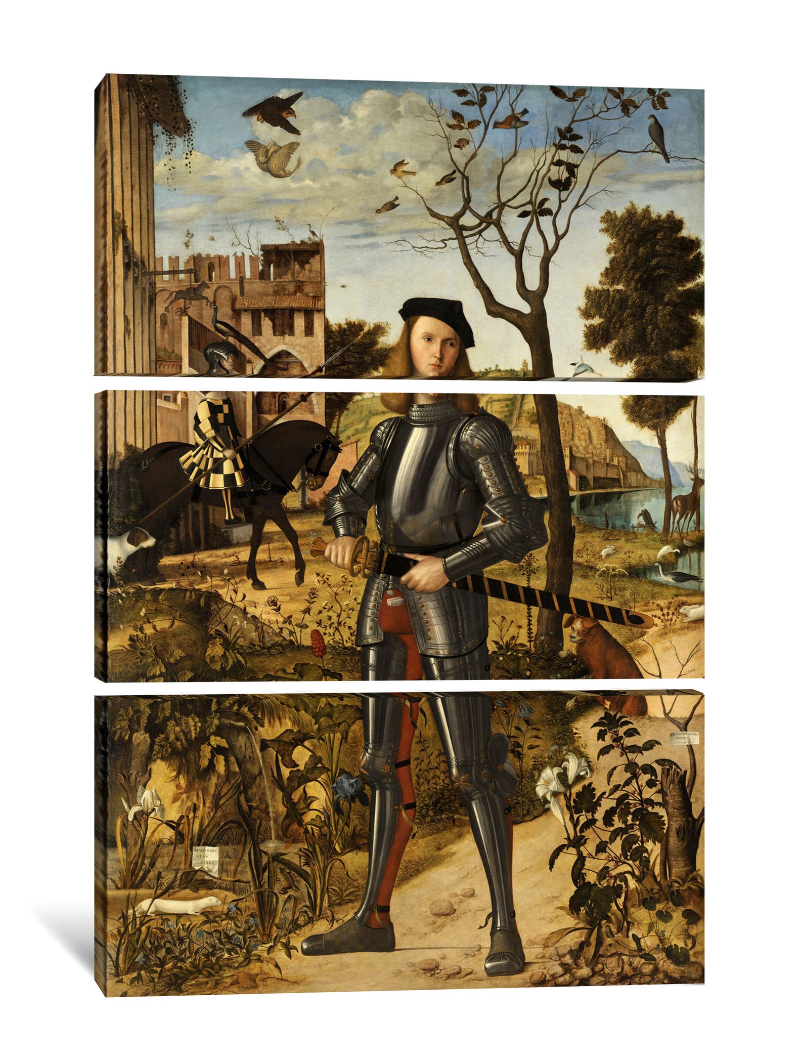Vittore Carpaccio : Young Knight in a Landscape 1510 Canvas - Etsy
