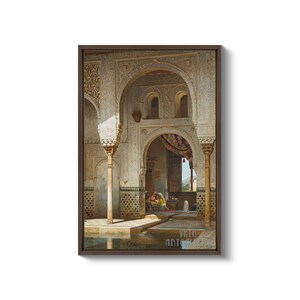 Adolf Seel : in the Courtyard of the Alhambra (1882) Canvas Gallery ...