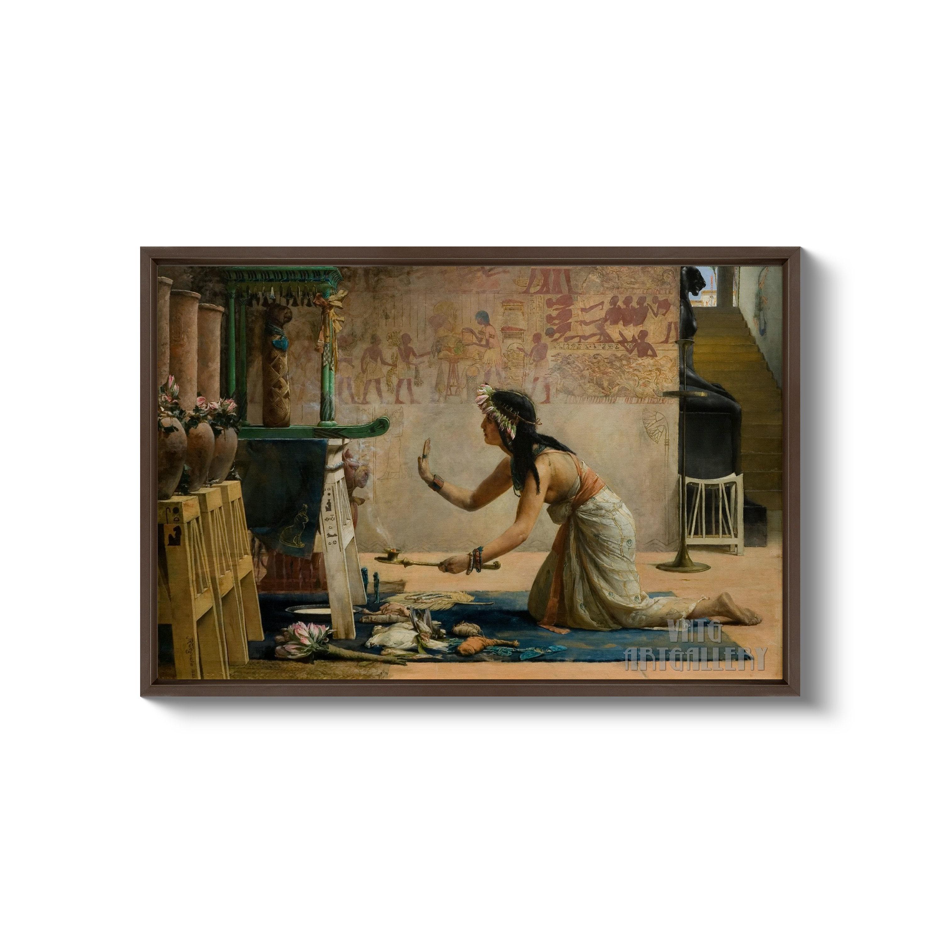 John Reinhard Weguelin : the Obsequies of an Egyptian Cat (1886) Canvas ...