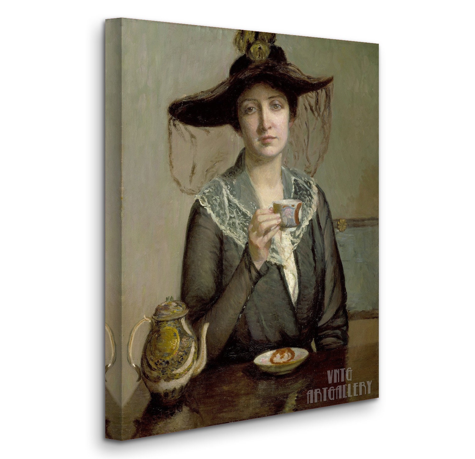 Lilia Cabot Perry : A Cup of Tea 19th/20th Century Canvas - Etsy