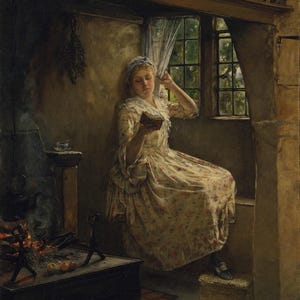 Frank Millet : A Cosey Corner 1884 Canvas Gallery Wrapped Giclee Wall ...