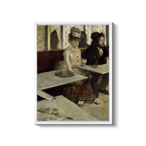 Edgar Degas : in a Café the Absinthe Drinker (1873) Canvas Gallery ...