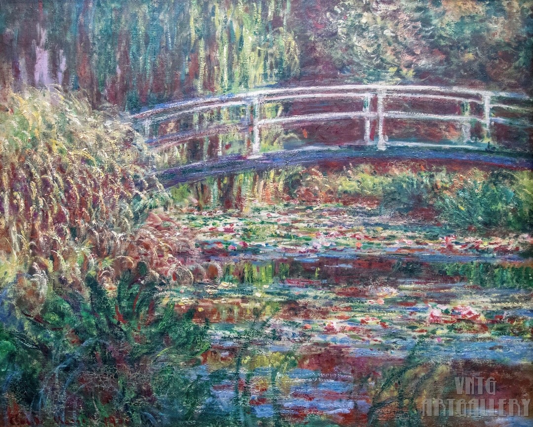 Claude Monet : Water Lily Pond (1919) Canvas Gallery Wrapped or Framed ...