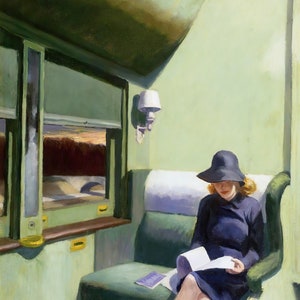 Edward Hopper : Compartment C Car 193 1938 Canvas Gallery Wrapped or ...