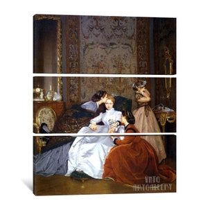 Auguste Toulmouche : La Fiancée Hésitante, the Reluctant Bride 1866 Canvas Gallery Wrapped or ...