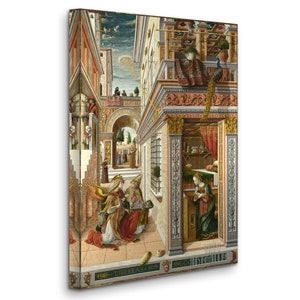 Carlo Crivelli : the Annunciation With Saint Emidius 1486 Canvas Gallery Wrapped or Framed ...
