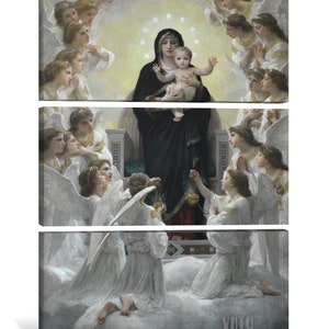 William Adolphe Bouguereau : the Virgin With Angels 1900 Canvas Gallery ...