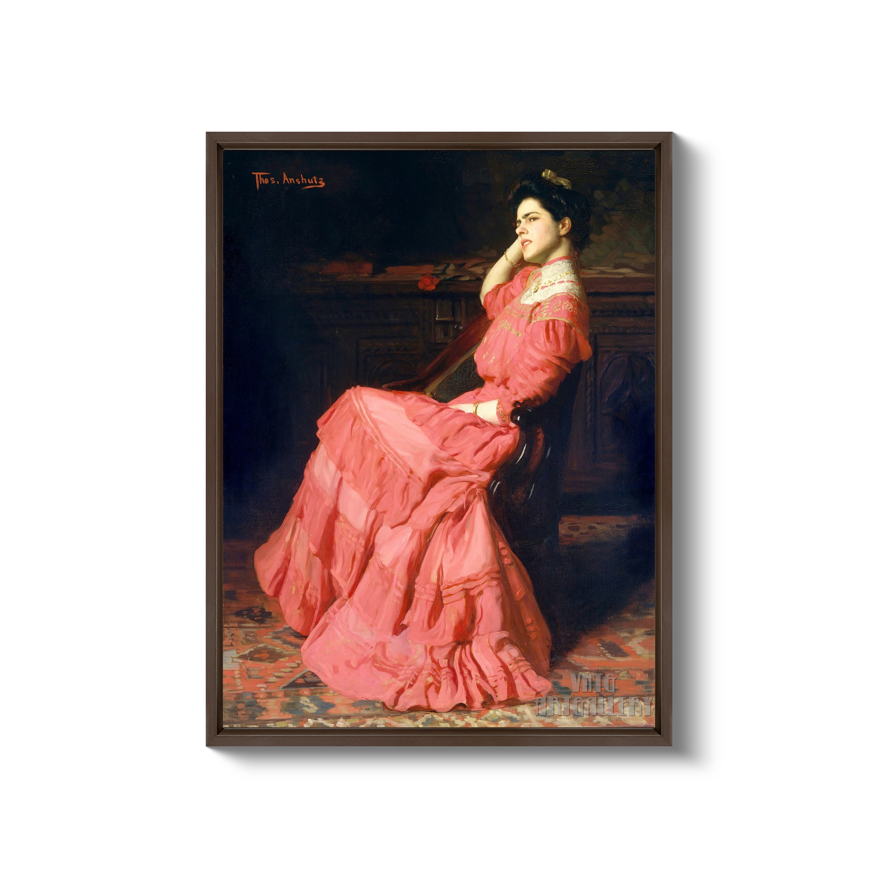 Thomas Pollock Anshutz : A Rose 1907 Canvas Gallery Wrapped - Etsy