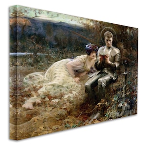 Arthur Hacker : Temptation of Sir Percival (1894) Canvas Gallery ...