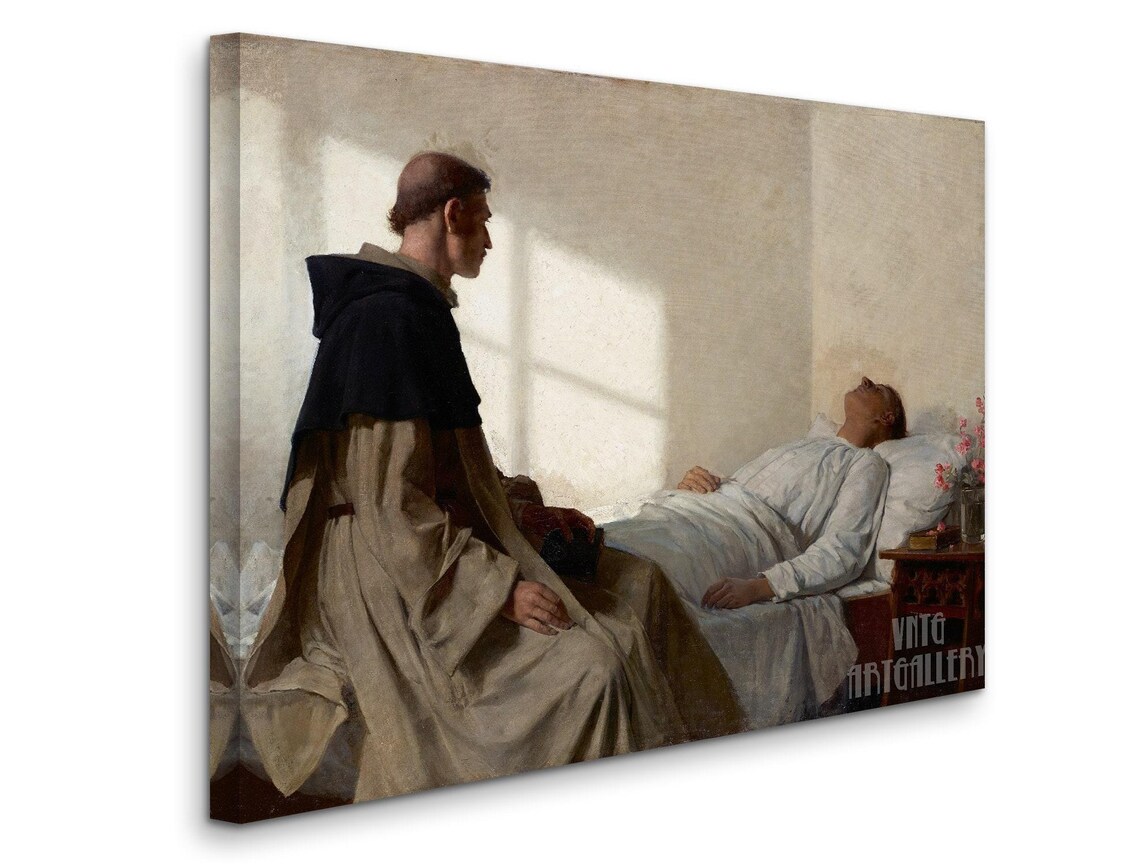 Rudolf Bacher : Erlöst Redeemed (1886) Canvas Gallery Wrapped or Framed ...