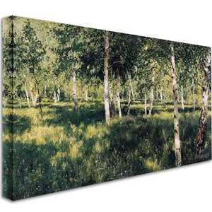 Isaac Levitan : Birch Forest ca. 1885-1889 Canvas Gallery Wrapped or ...