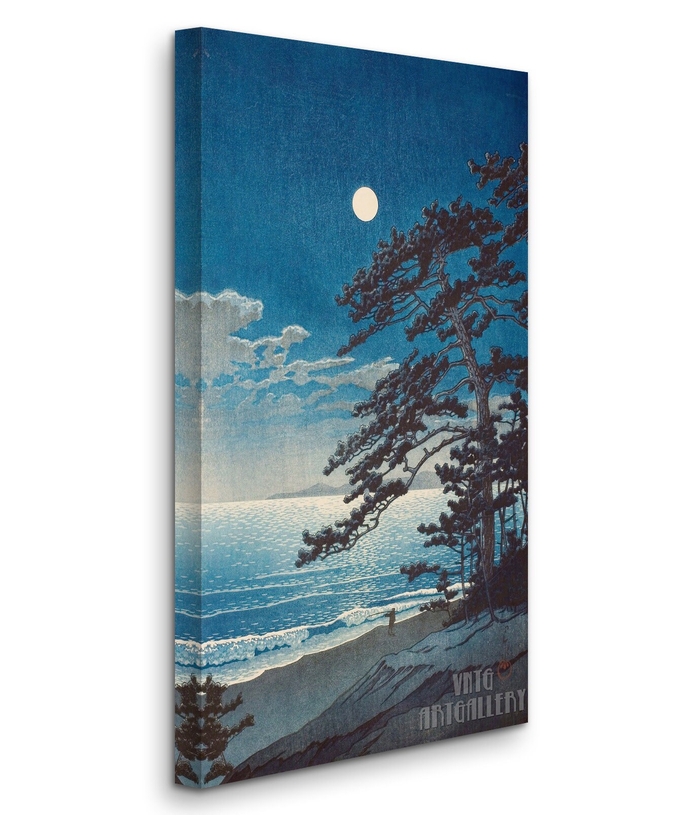 Hasui Kawase : Spring Moon at Ninomiya Beach 1932 Canvas - Etsy