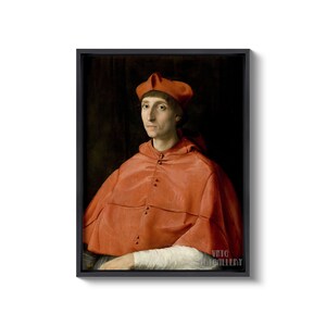 Raphael : Portrait of a Cardinal 1510 Canvas Gallery Wrapped or Framed ...