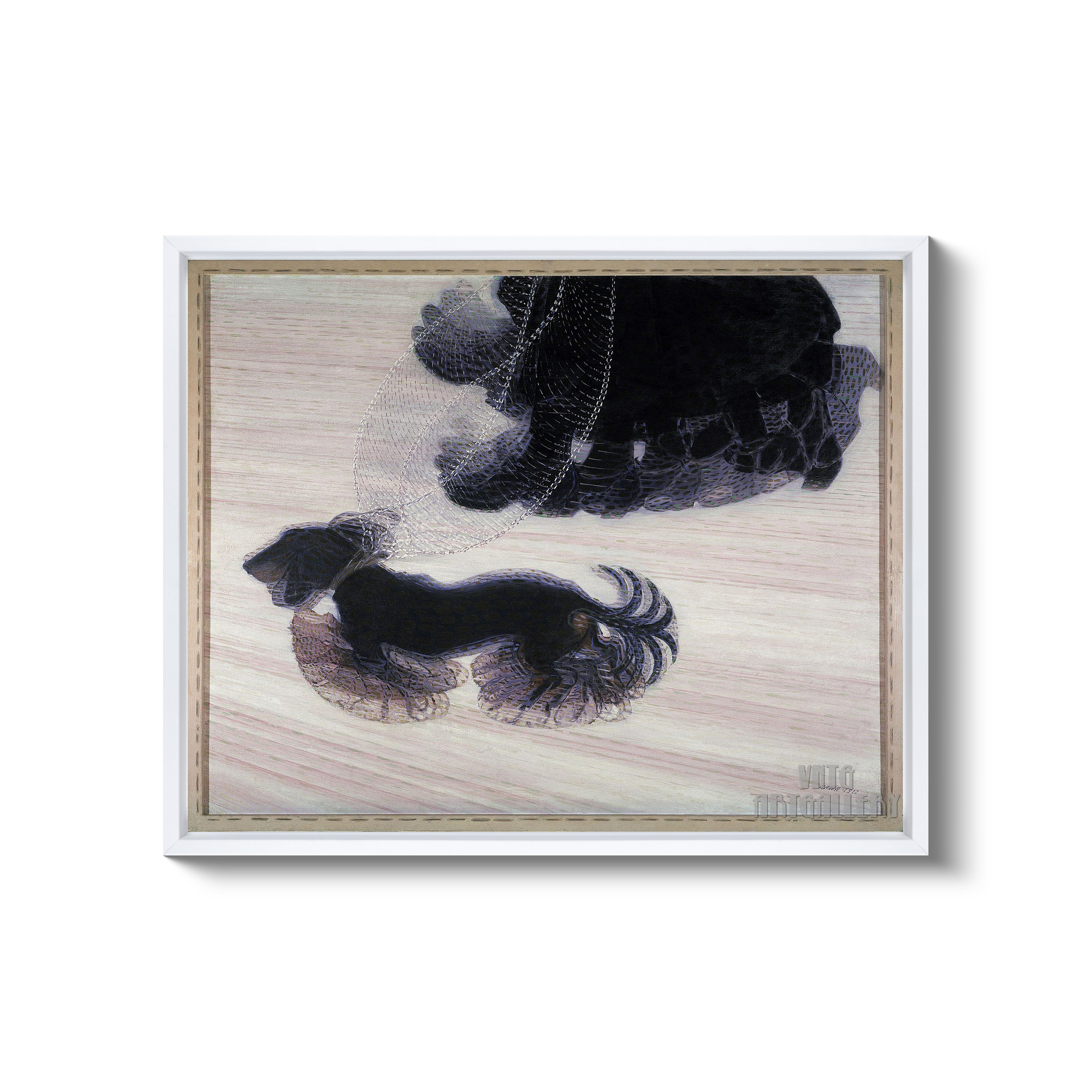 Balla Dynamism Of A Dog On A Leash