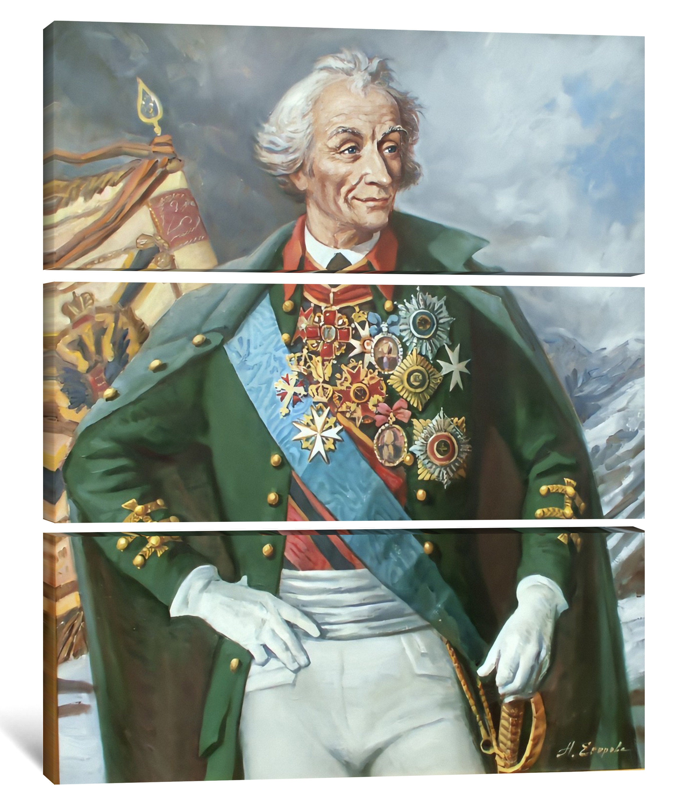 Portrait of Alexander Suvorov Canvas Gallery Wrapped Giclee | Etsy