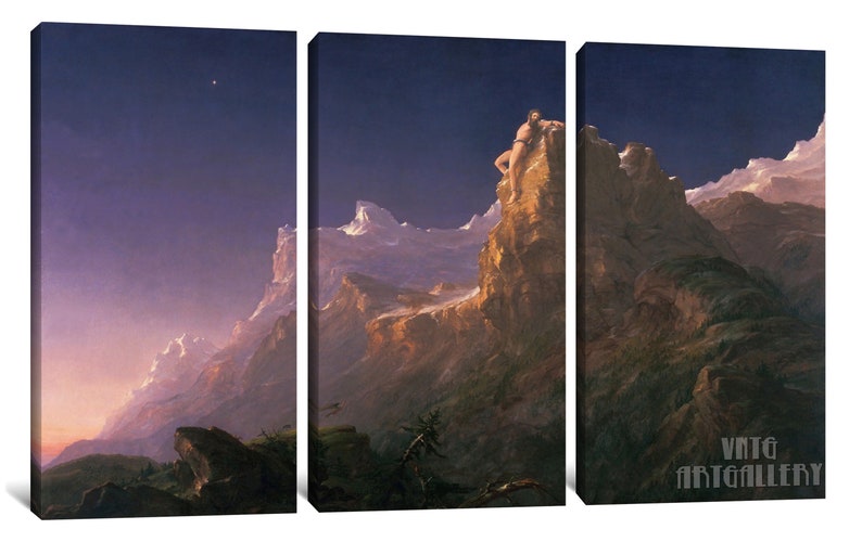 Thomas Cole : Prometheus Bound 1847 Canvas Gallery Wrapped - Etsy