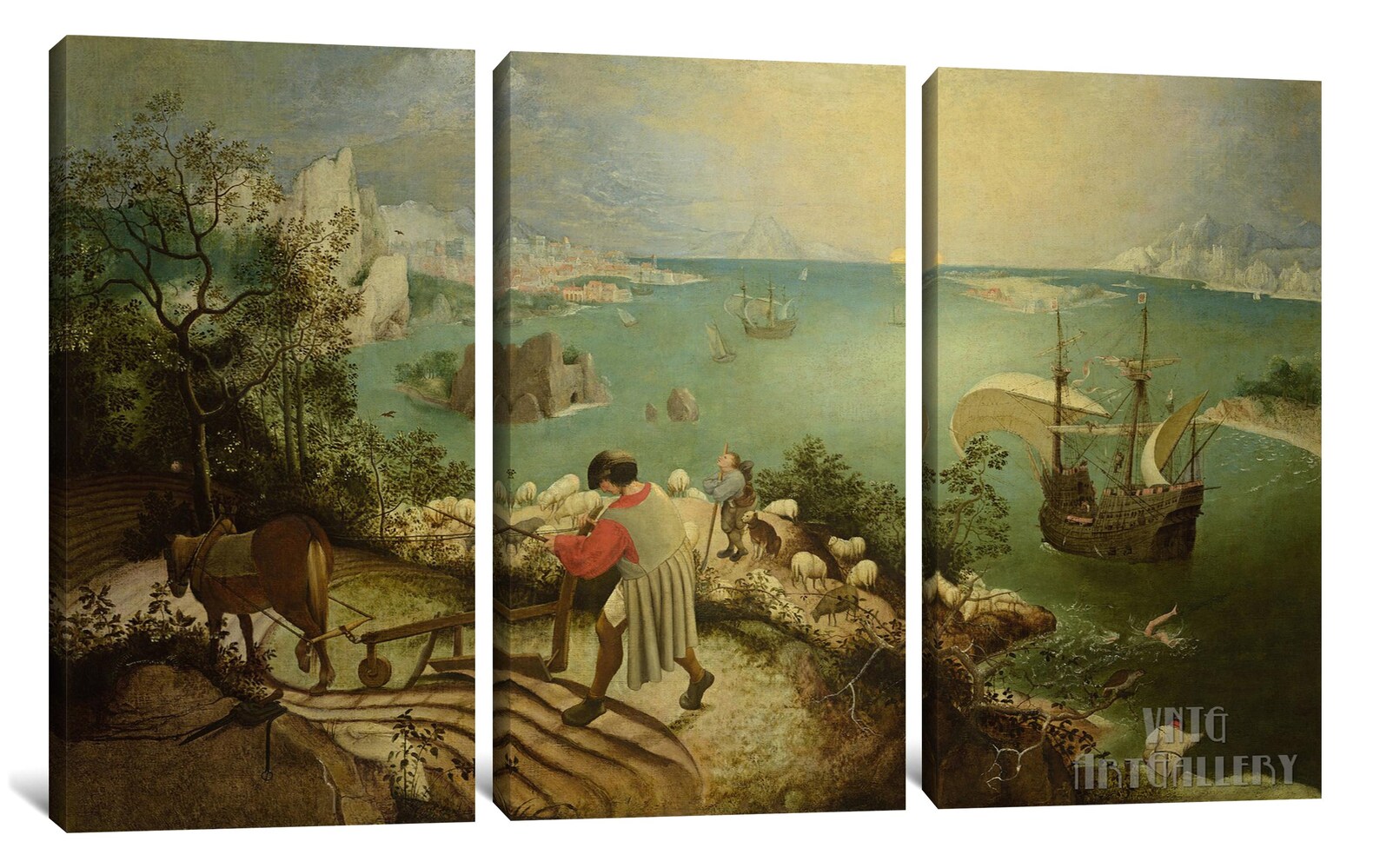 Pieter Bruegel the Elder : Landscape With the Fall of Icarus 1558 ...