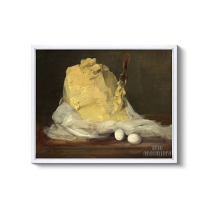 Antoine Vollon : Mound of Butter (1875) Canvas Gallery Wrapped or ...