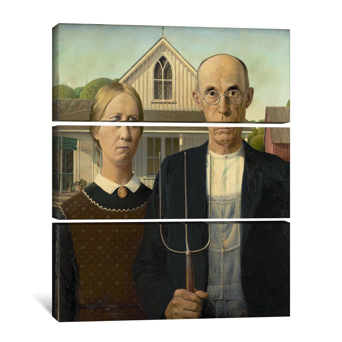 Grant Wood : American Gothic 1930 Canvas Gallery Wrapped | Etsy