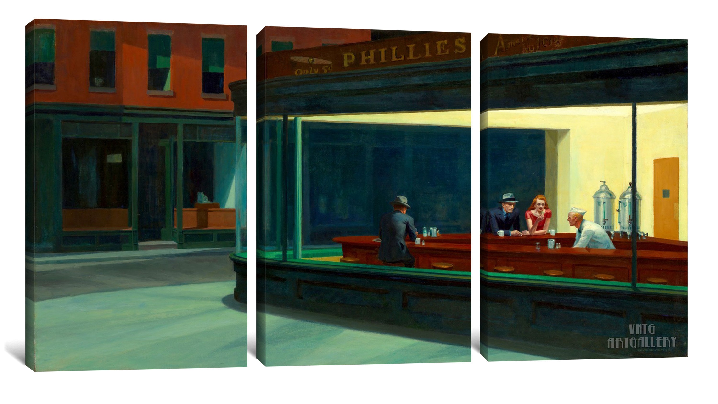 Edward Hopper : Nighthawks 1942 Canvas Gallery Wrapped or - Etsy
