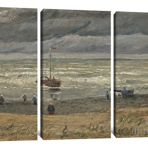 1st Oil Painting by Van Gogh : Beach at Scheveningen in Stormy Weather ...