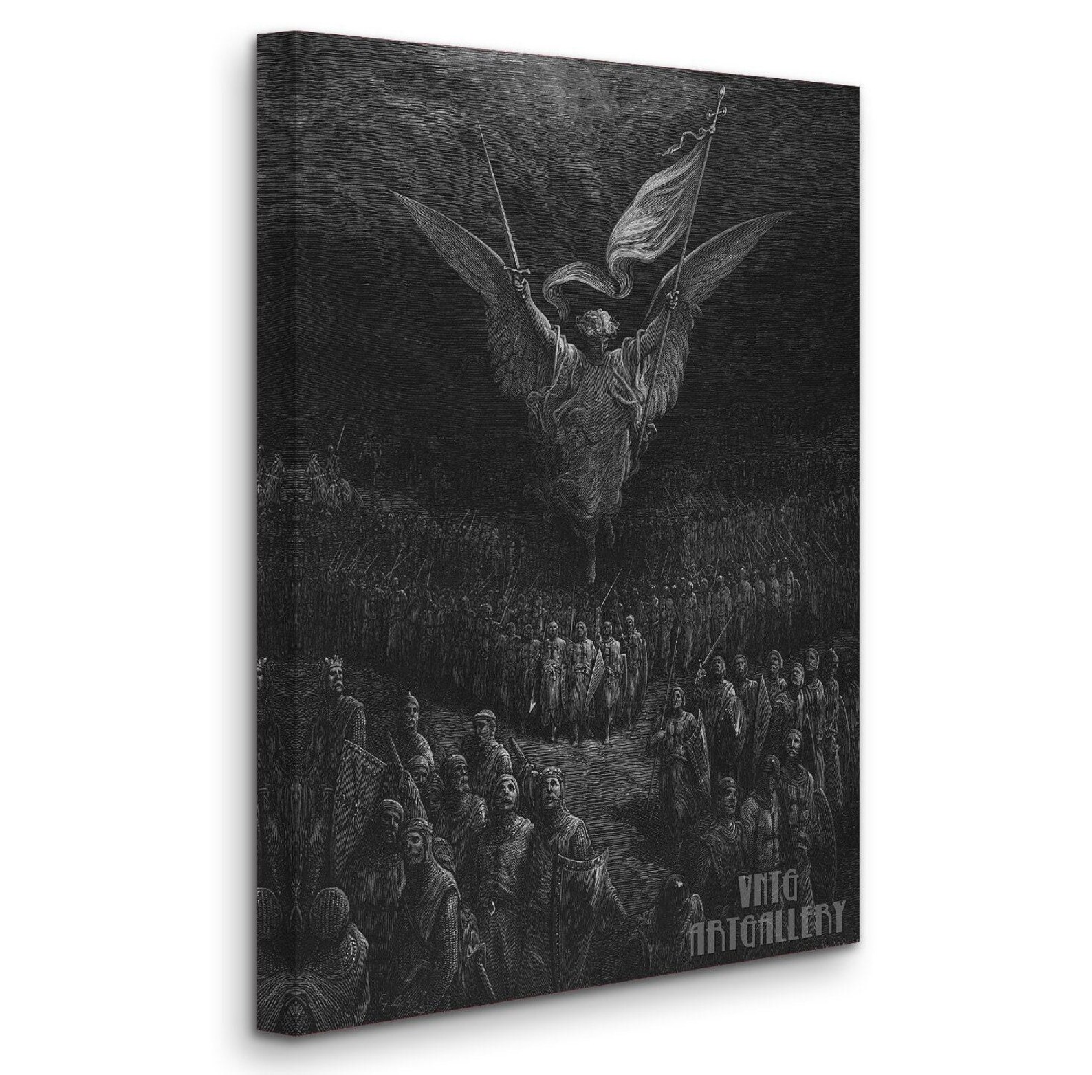 Gustave Doré : an Angel Leading the Crusaders to Jerusalem (date ...