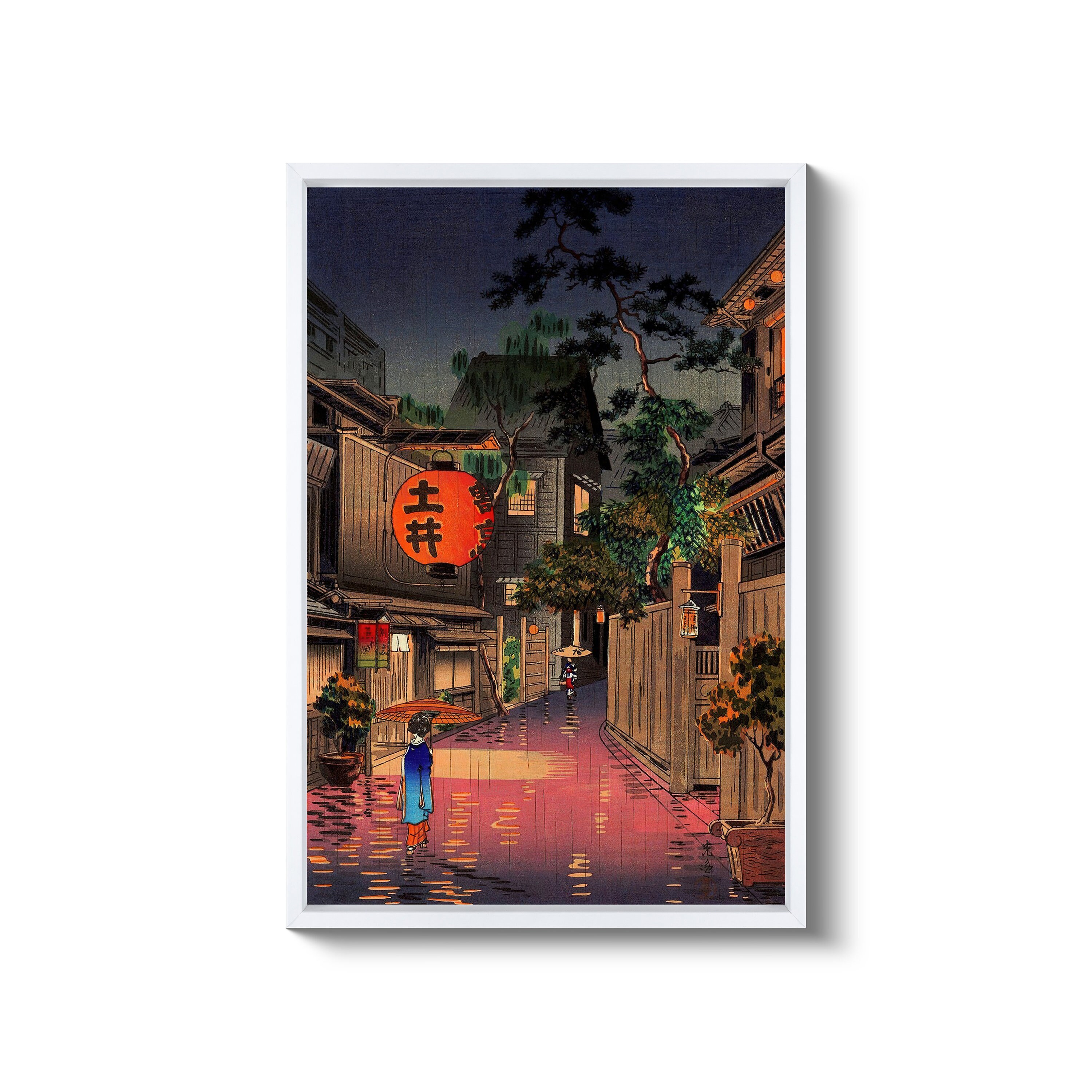 Tsuchiya Koitsu : Evening at Ushigome 1939 Canvas Gallery - Etsy