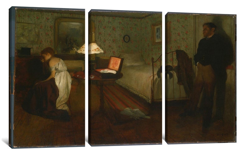 Edgar Degas Interior 1868 Canvas Gallery Wrapped Giclee | Etsy