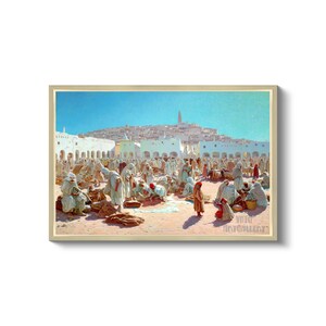 Thomas Frederick Mason Sheard : African Bazaar Scene (1896) Canvas ...