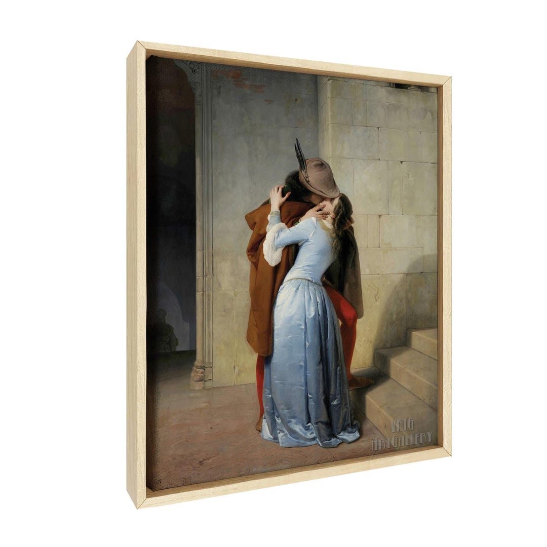 Francesco Hayez: the Kiss ''el Beso'' 1859 Canvas Gallery Wrapped or ...
