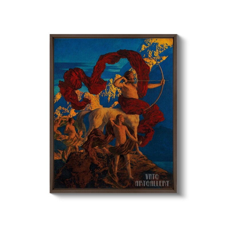 Maxfield Parrish : Jason and His Teacher (1909) Canvas Gallery Wrapped ...