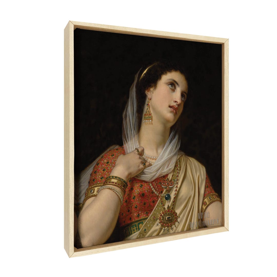 Hugues Merle : Queen Esther 1875 Gallery Wrapped or Framed Giclee Wall ...